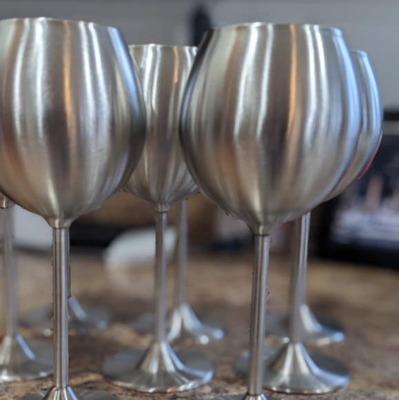 modern innovations | Dining | 8 Metal Wine Goblets | Poshmark